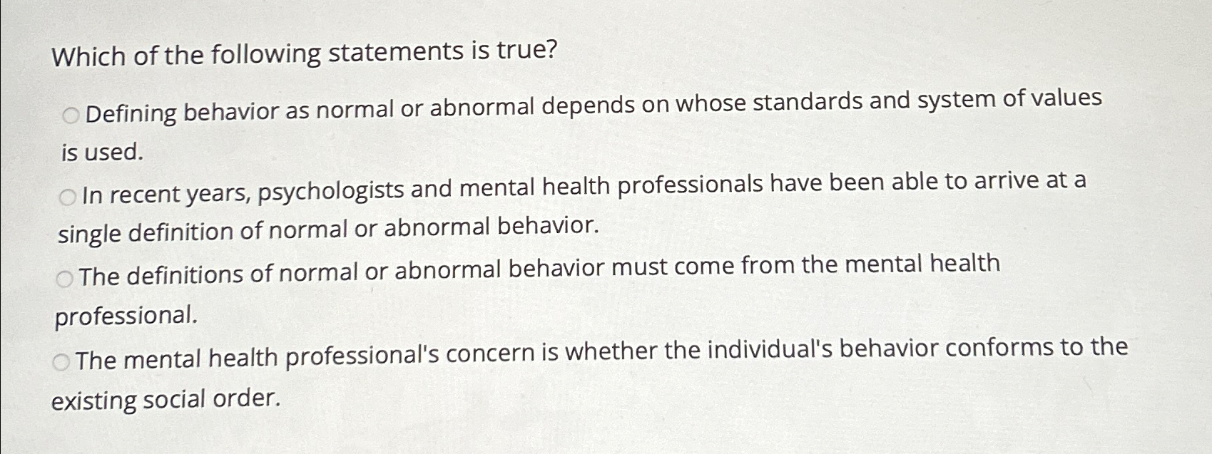Solved Which of the following statements is true?Defining | Chegg.com