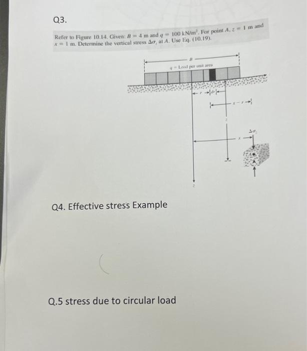 Solved Refer in Figure 10.14. Given: B=4 m and q=100kN/m2. | Chegg.com