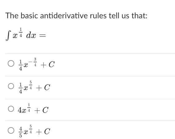 Solved The basic antiderivative rules tell us | Chegg.com