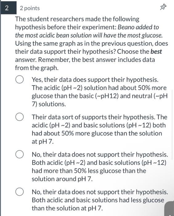 2 points he student researchers made the following | Chegg.com