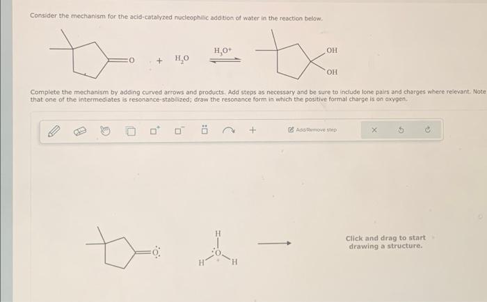 Solved Consider the mechanism for the acid-catalyzed | Chegg.com