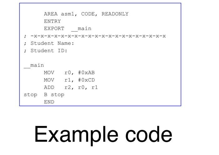 Solved Using Basic Arm Assembly Langugesee Example Please 