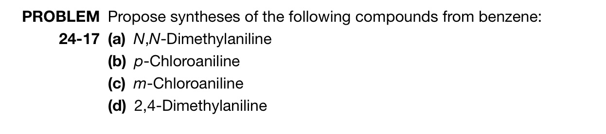 PROBLEM Propose syntheses of the following compounds | Chegg.com