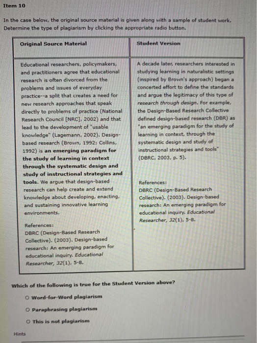 Item 1 In the case below, the original source | Chegg.com