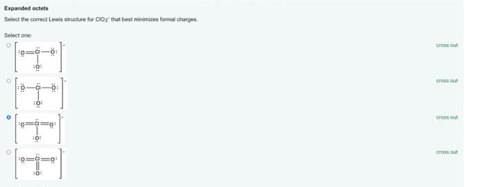 Solved Expanded octets Select the correct Lewis structure | Chegg.com