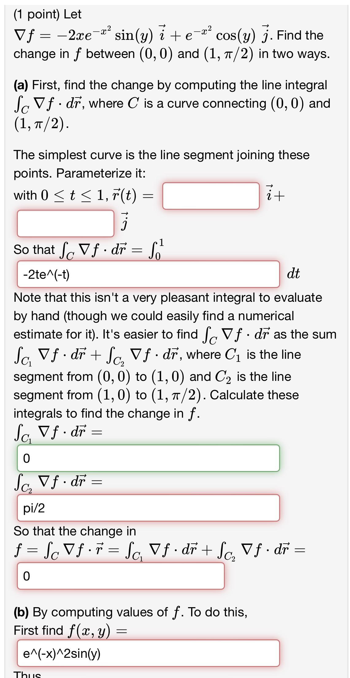 Solved (1 ﻿point) | Chegg.com