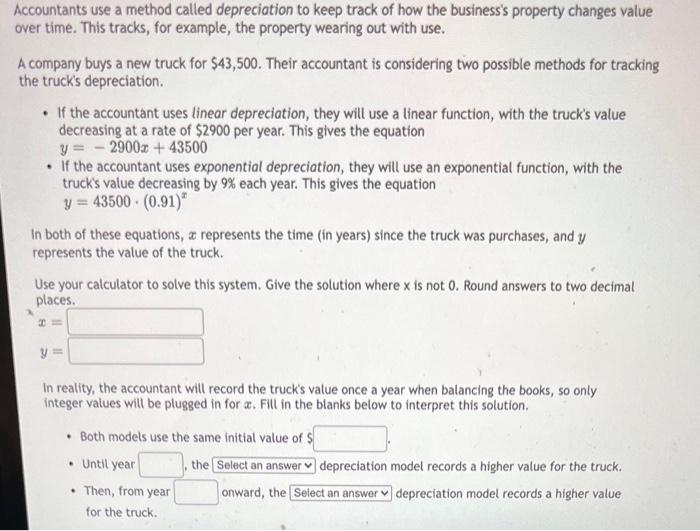 Solved Accountants use a method called depreciation to keep | Chegg.com