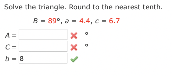Solved Solve the triangle. Round to the nearest | Chegg.com
