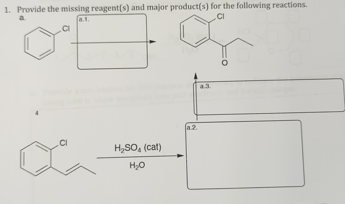 Solved Provide the missing reagent(s) ﻿and major product(s) | Chegg.com