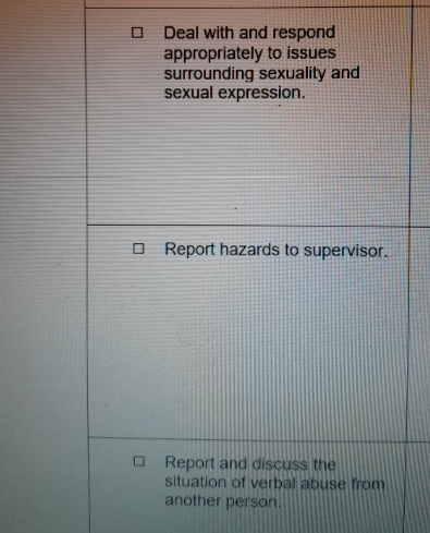 Solved Deal with and respond appropriately to issues | Chegg.com