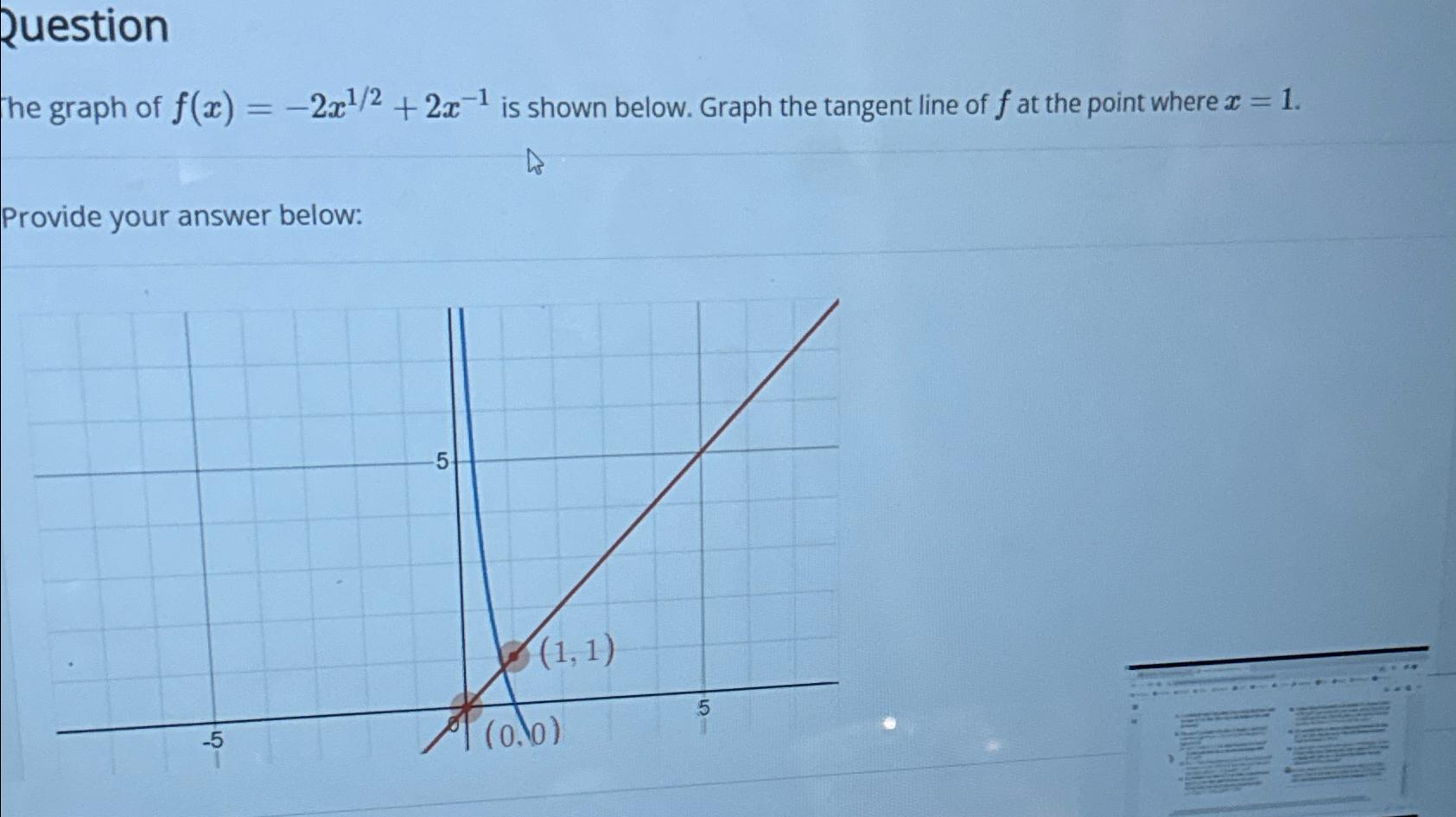 Solved QuestionThe graph of f(x)=-2x12+2x-1 ﻿is shown below. | Chegg.com