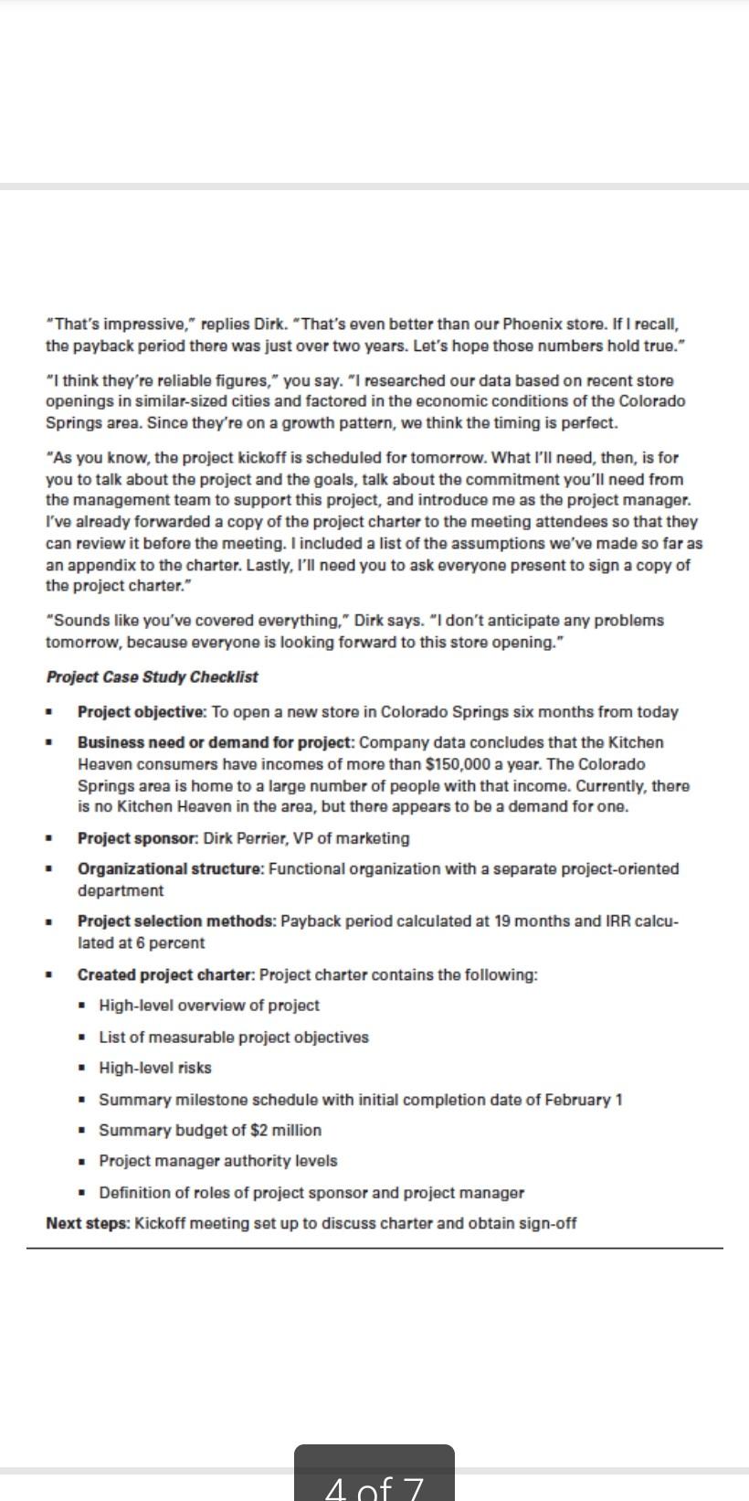 Solved Real World Scenario Project Case Study: New Kitchen | Chegg.com