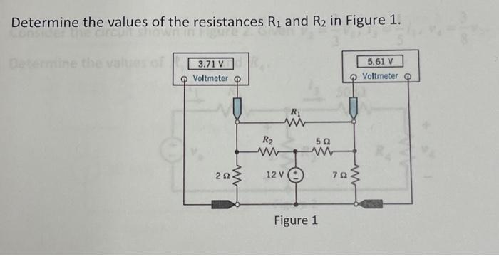 Solved Determine the values of the resistances R1 and R2 in | Chegg.com