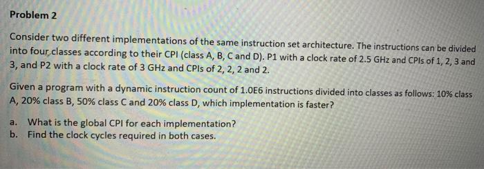 Solved Consider Two Different Implementations Of The Same 