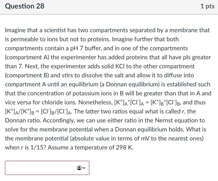 Solved Imagine that a scientist has two compartments | Chegg.com