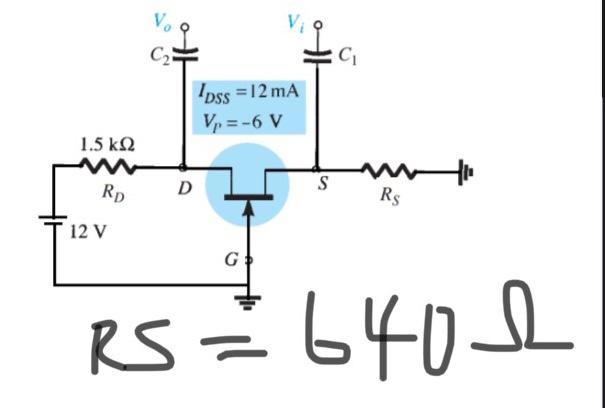 Solved In the circuit given below, Calculate VD, vgsoand the | Chegg.com