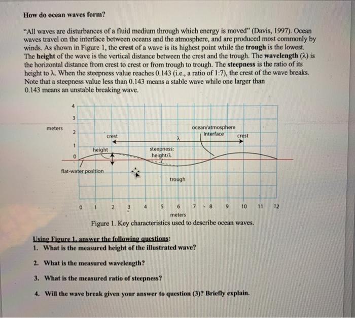 Solved How do ocean waves form? "All waves are disturbances | Chegg.com