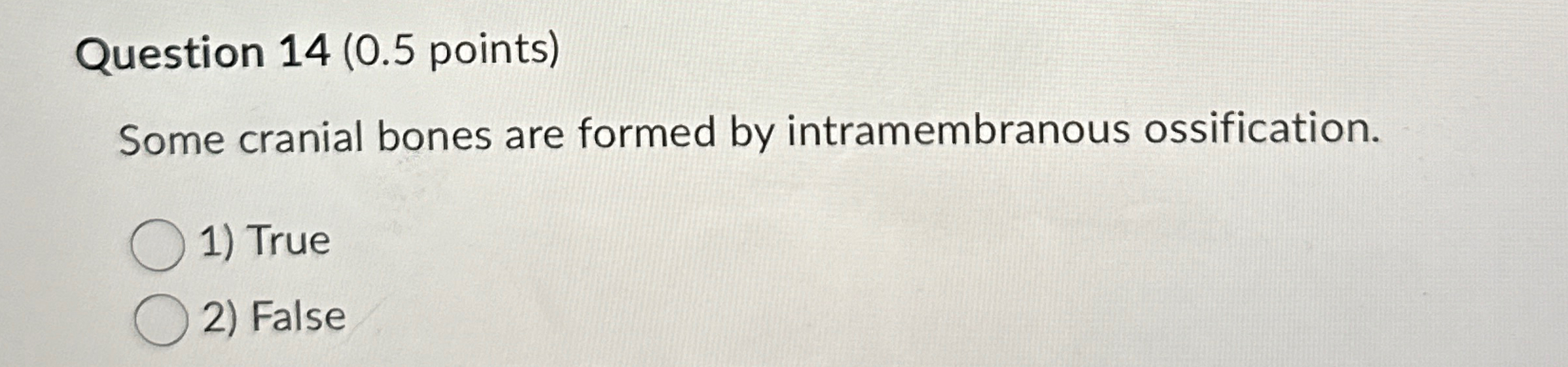 Solved Question 14 (0.5 ﻿points)Some cranial bones are | Chegg.com