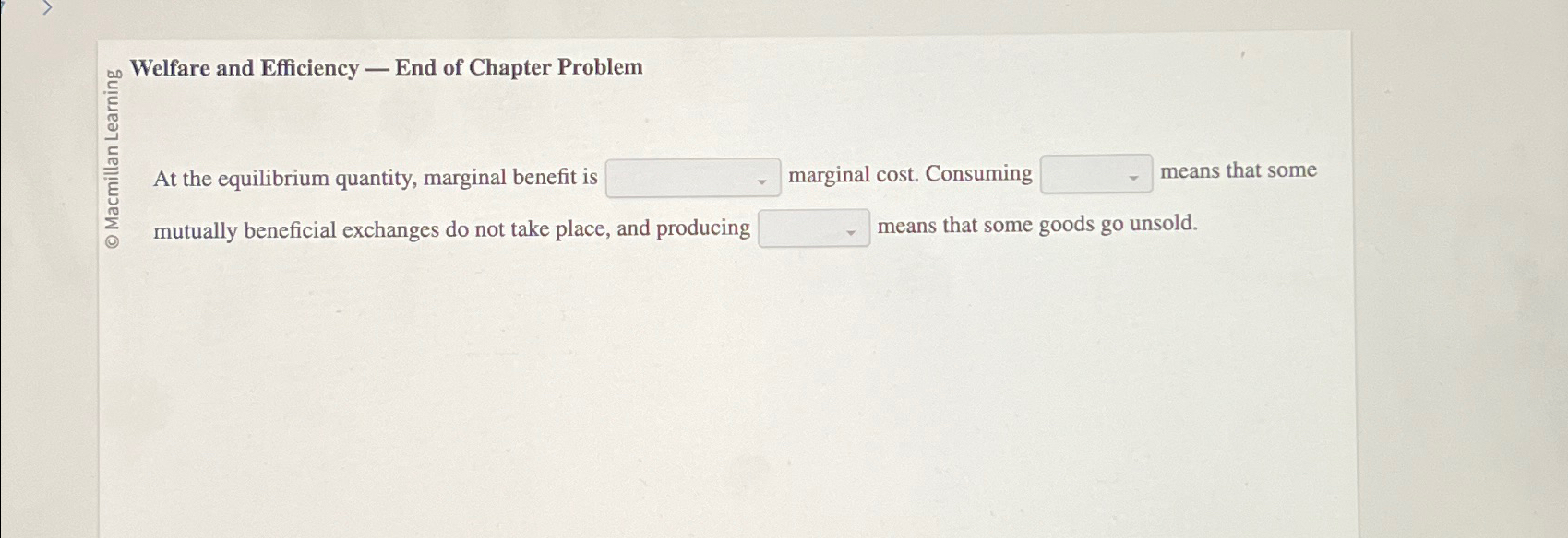 Solved ab Welfare and Efficiency — ﻿End of Chapter ProblemAt | Chegg.com