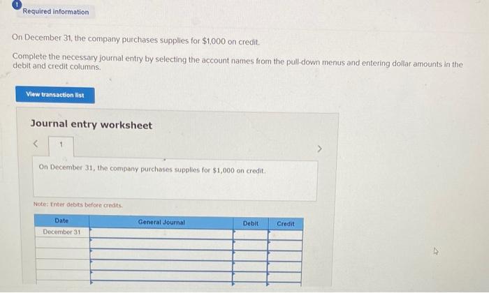 Solved Learning Objective 02-A1: Analyze and record | Chegg.com