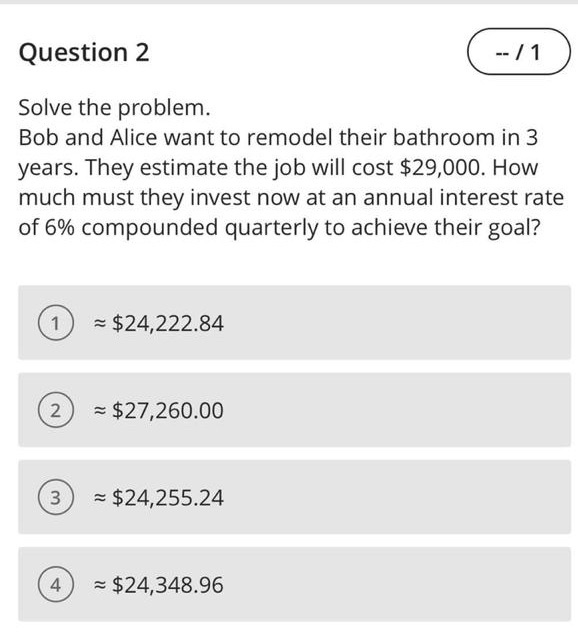 Solved Question 2 --/1 Solve the problem. Bob and Alice want | Chegg.com