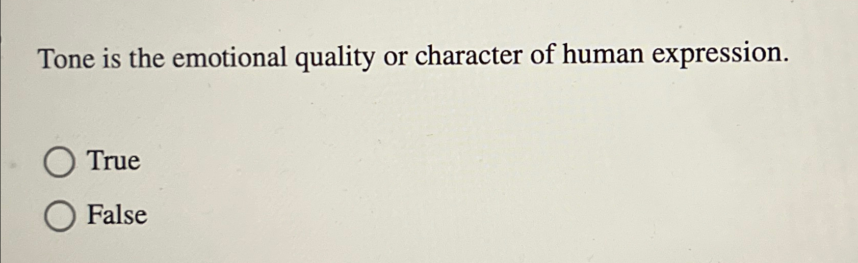Solved Tone is the emotional quality or character of human | Chegg.com