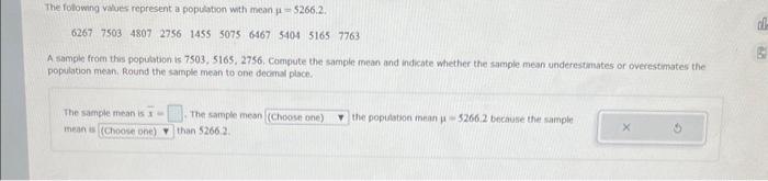 Solved The folowing values represent a populaton with mean | Chegg.com