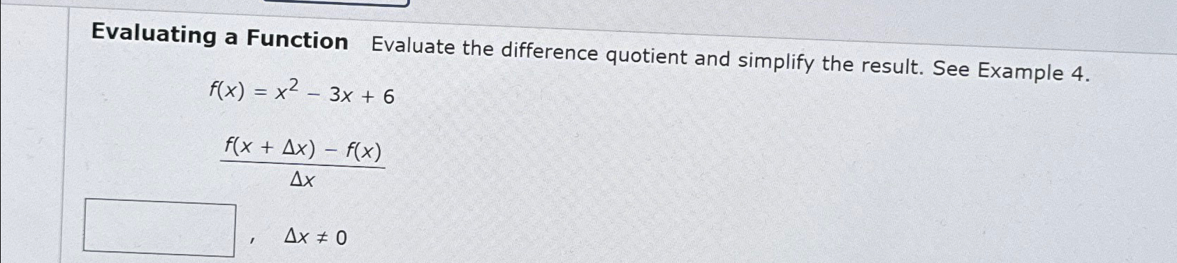 Solved Evaluating a Function Evaluate the difference | Chegg.com