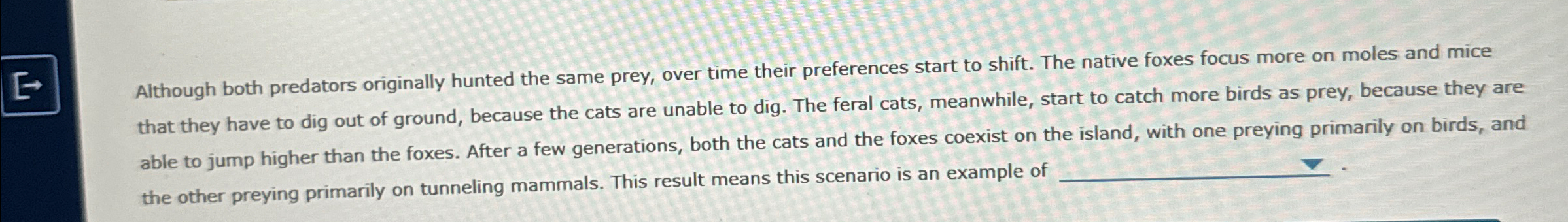 Solved Although both predators originally hunted the same | Chegg.com