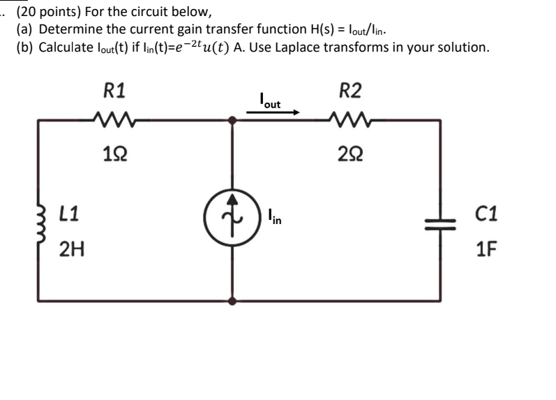 Solved (20 points) For the circuit below, (a) Determine the | Chegg.com