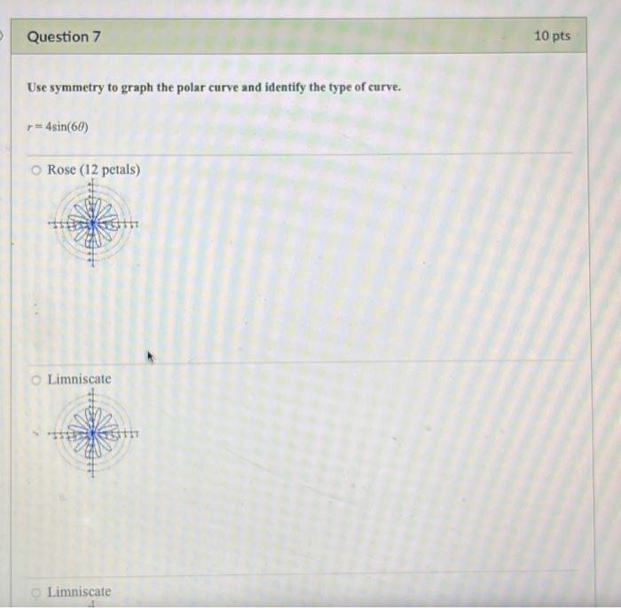 Solved Use symmetry to graph the polar curve and identify | Chegg.com