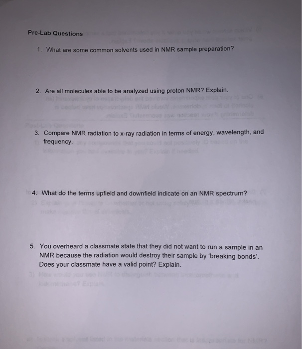 Solved Pre-Lab Questions 1. What are some common solvents | Chegg.com