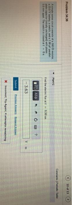 Solved Problem 34 36 10 of 13 Constants Periodic Table Part | Chegg.com