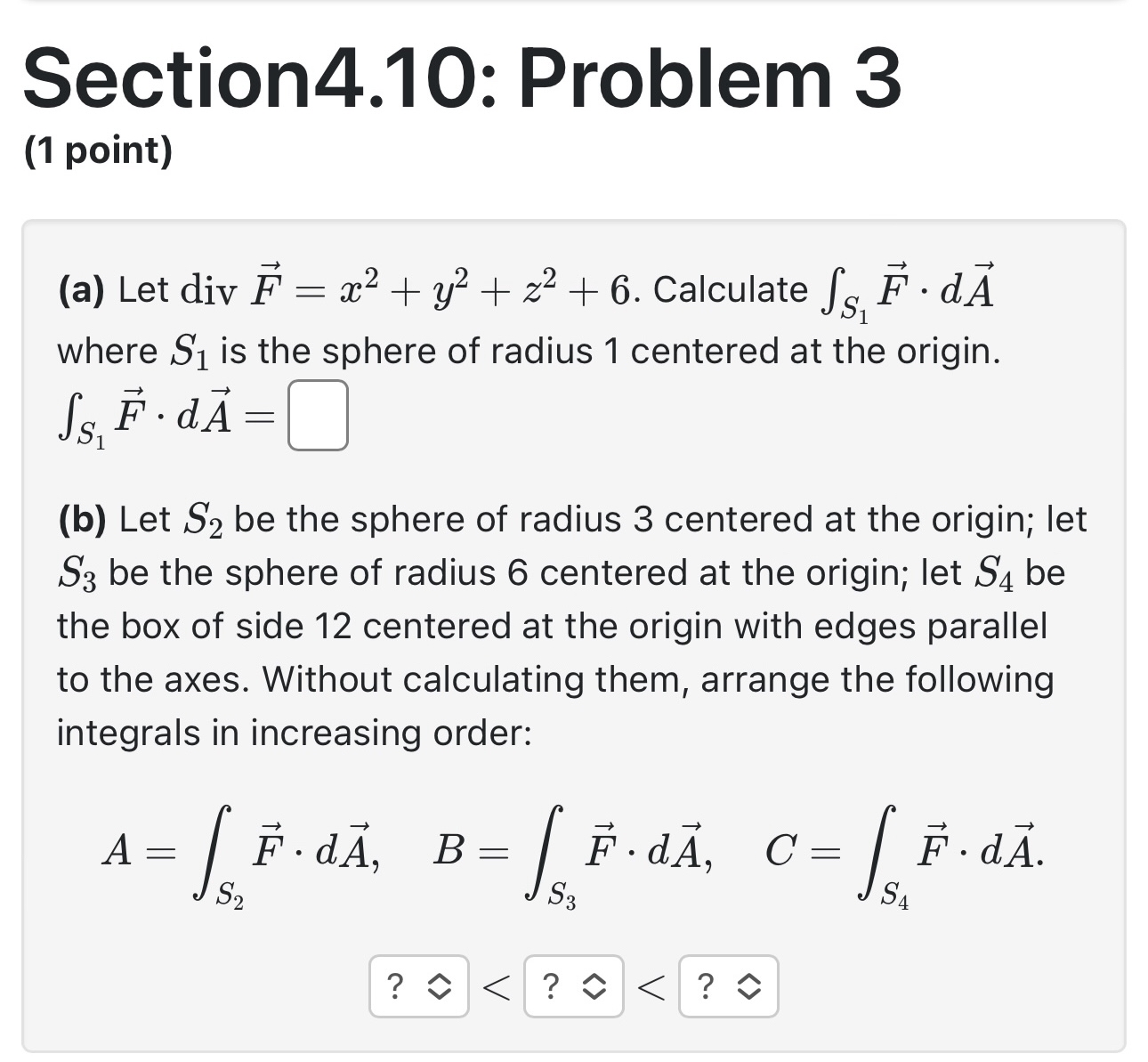Solved Section4.10: Problem 3(1 ﻿point)(a) ﻿Let | Chegg.com