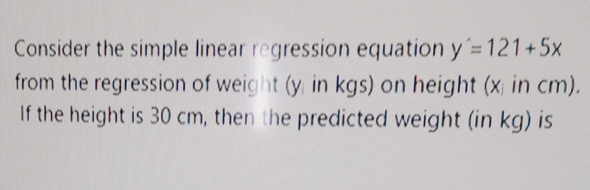 Solved Consider the simple linear regression equation | Chegg.com
