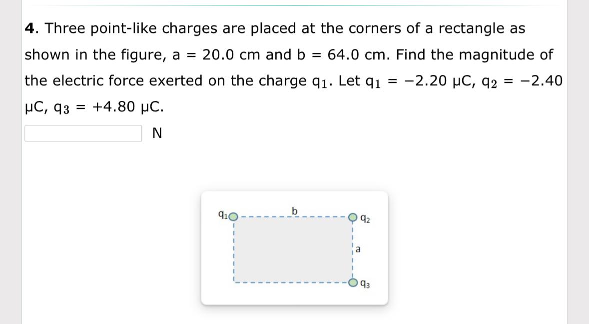 Solved Three point-like charges are placed at the corners of | Chegg.com