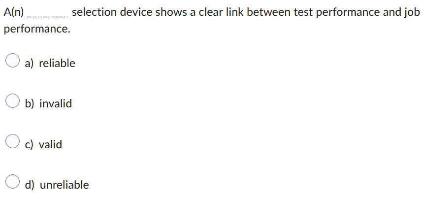 Solved A(n), ﻿selection device shows a clear link between | Chegg.com