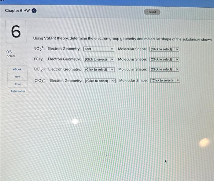 Solved Using VSEPR theory, determine the electron-group | Chegg.com