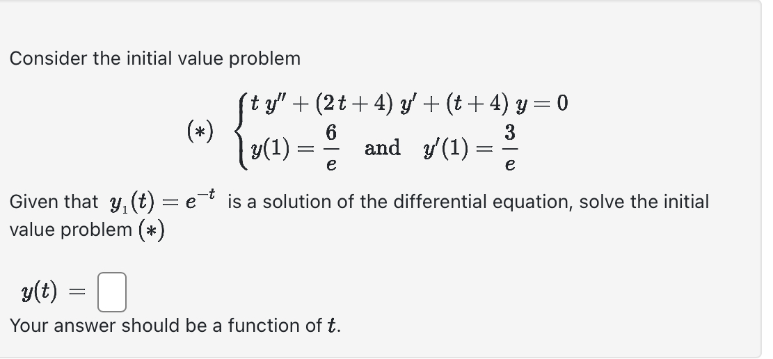 Solved Consider the initial value | Chegg.com