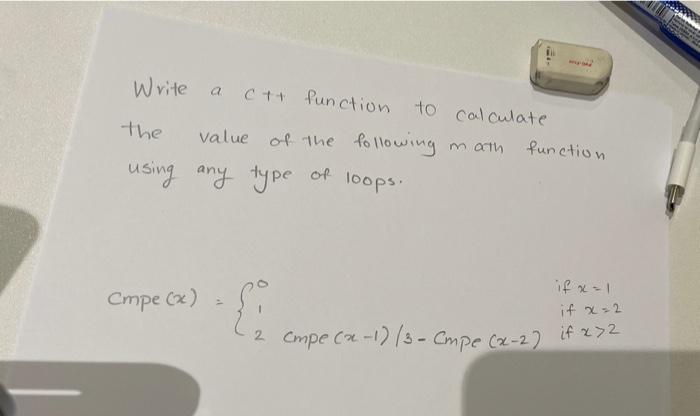 Solved Write a ctt function to calculate the value of the | Chegg.com