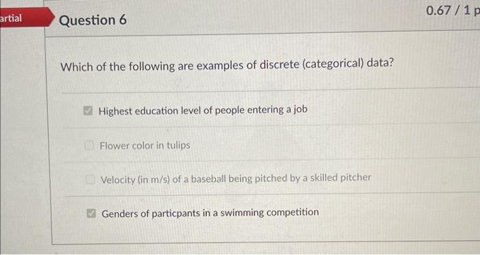 Solved Which of the following are examples of discrete | Chegg.com