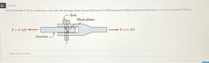 Solved 12 5 points Using Example 9.12 as a reference, | Chegg.com