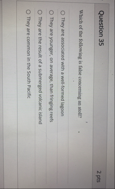 Solved Question 352 ﻿ptsWhich of the following is false | Chegg.com