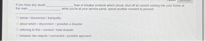 Solved If you have any doubt the main fuse or breaker | Chegg.com