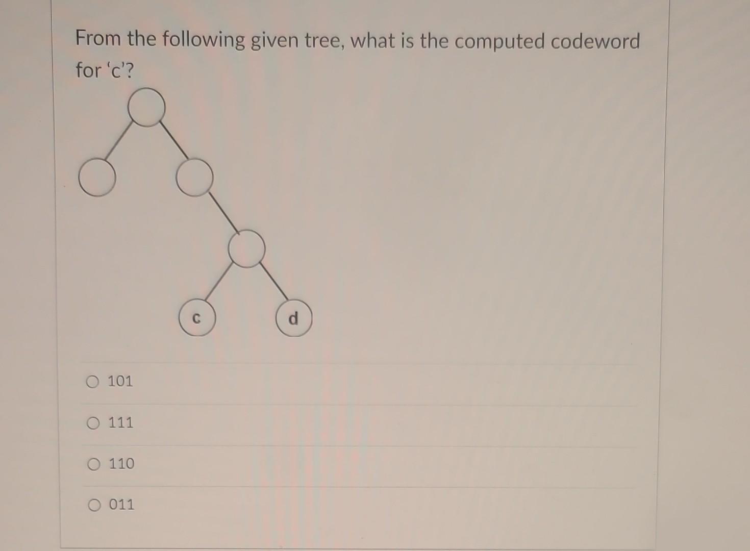 Solved From the following given tree, what is the computed | Chegg.com
