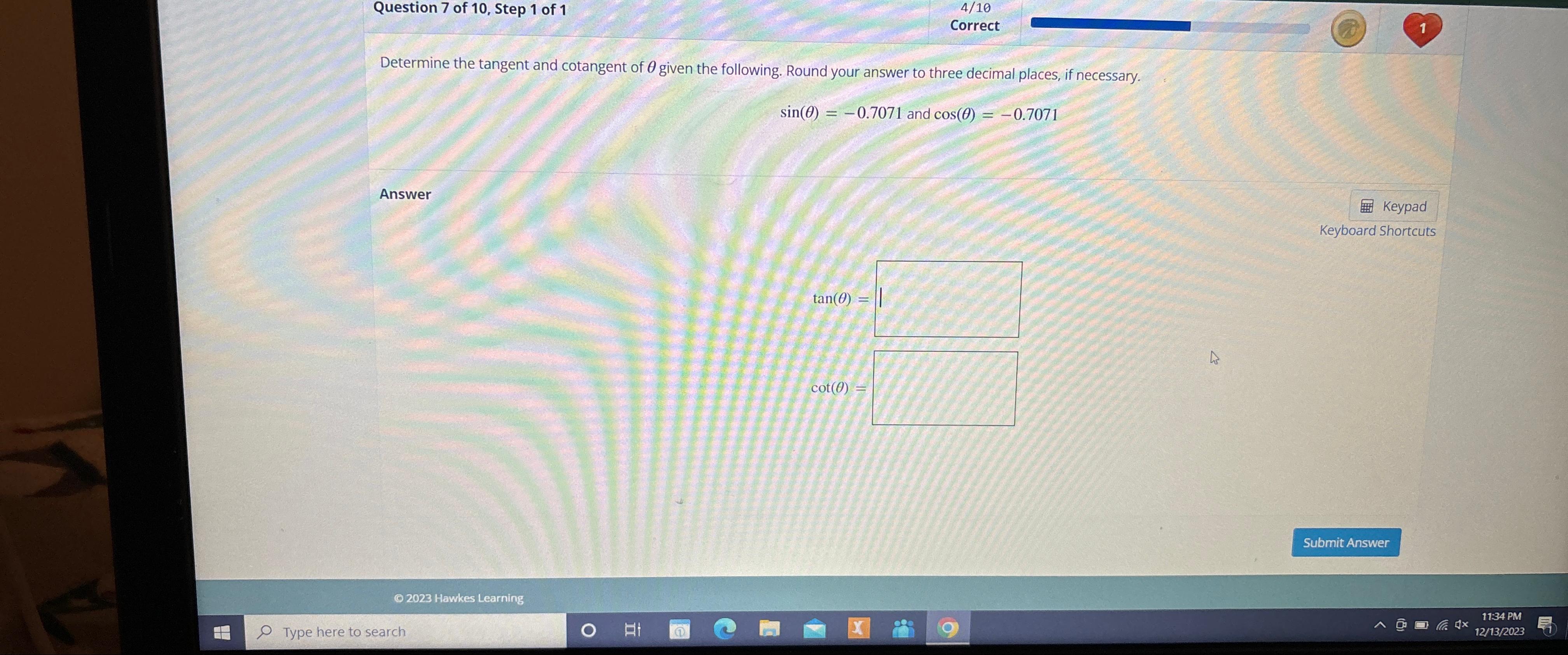 Solved Question 7 ﻿of 10 , ﻿Step 1 ﻿of 1410CorrectDetermine | Chegg.com