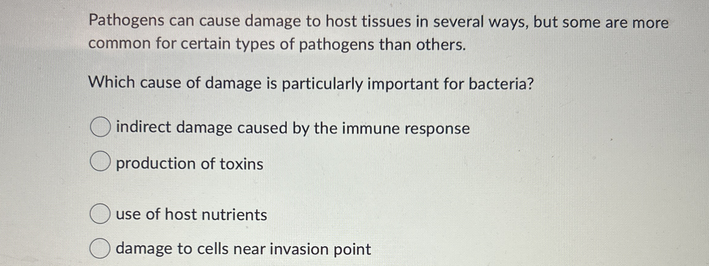 Pathogens can cause damage to host tissues in several | Chegg.com