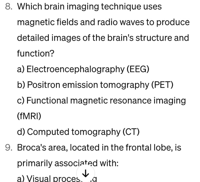 Solved Which brain imaging technique uses magnetic fields | Chegg.com