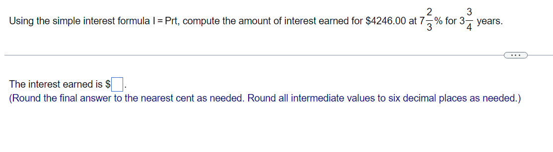 Solved Using the simple interest formula I = ﻿Prt, ﻿compute | Chegg.com