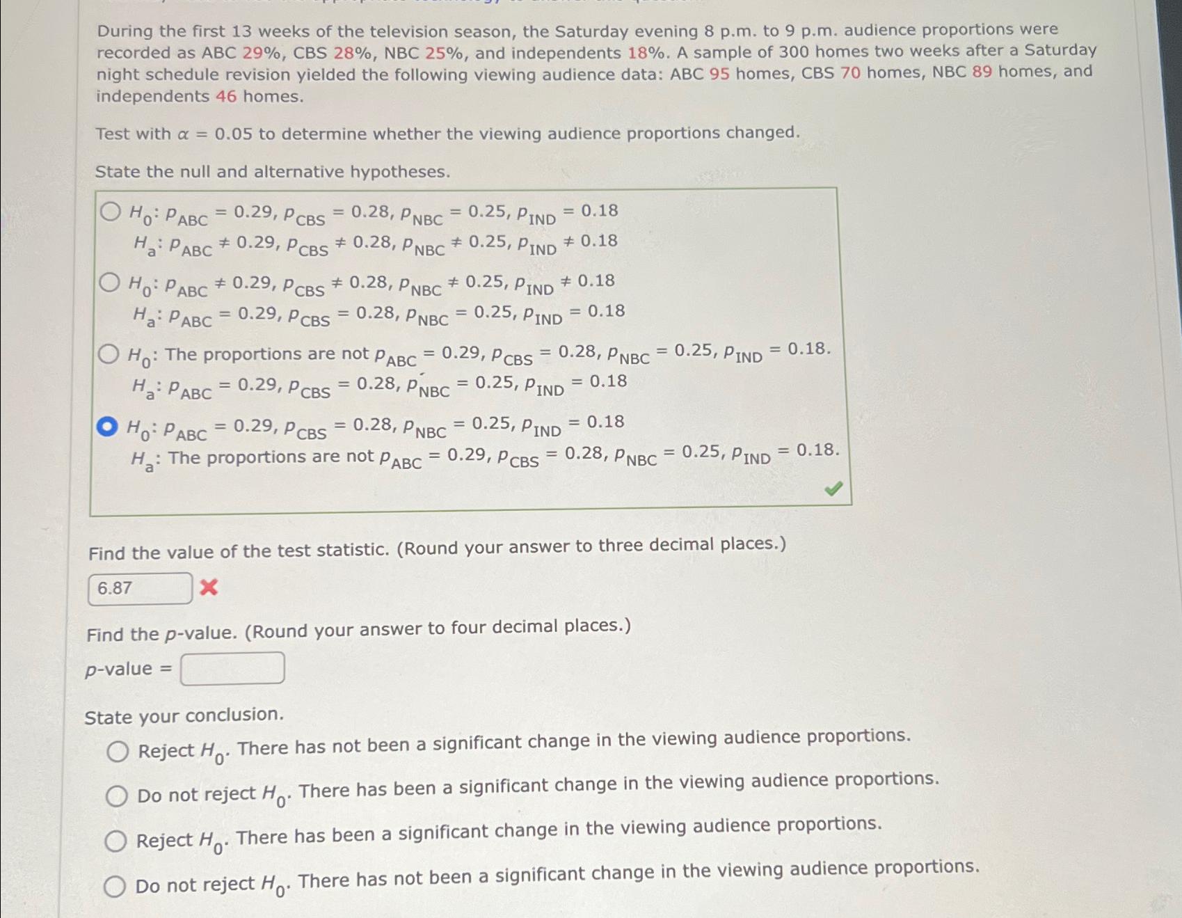 Solved During the first 13 ﻿weeks of the television season, | Chegg.com